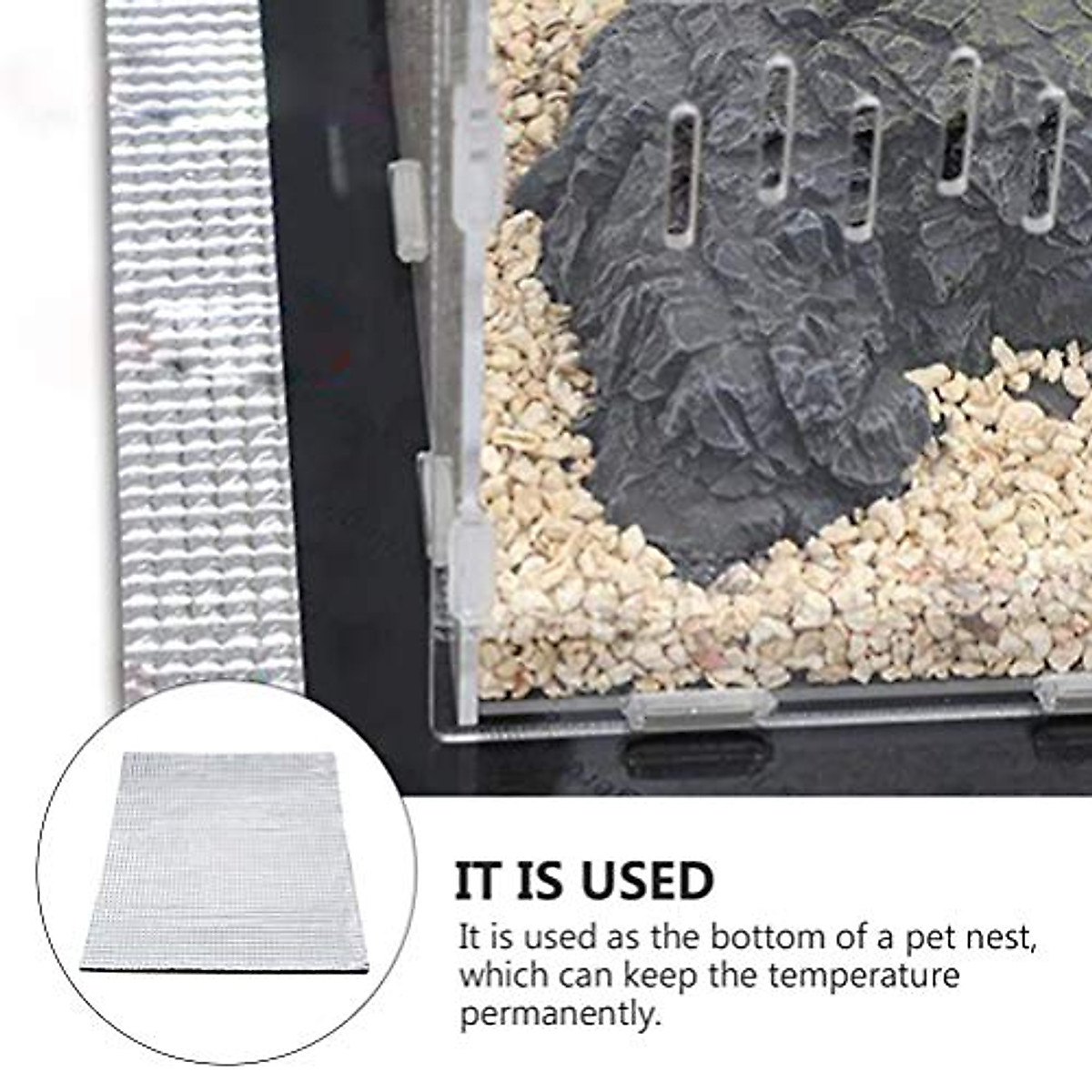 balacoo Reptile Heat Pad Pet Heating Pad Reptile Heat Pad Terrarium Heat Mat Pet Warmer Mat for Turtle Tortoise Lizard Spider Snake Terrarium Heating Pad