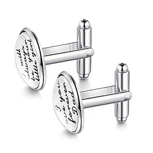 JIAYIQI Cufflinks for Dad from Bride I love You forever Dad Cufflinks Sweet Words Cufflinks for Men