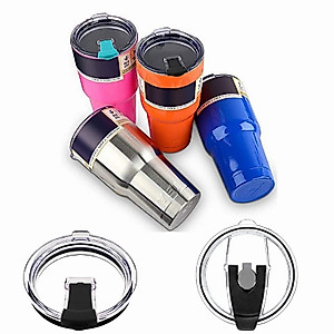 Accfore 4 Pack Replacement Lids for Yeti Tumblers,30 oz Tumbler Lids,Spill Proof Lids for Yeti Tumblers,Tumbler Lid for Yeti Tumbler 30 oz,Tumbler Lids 30 oz Replacement Lid,Black