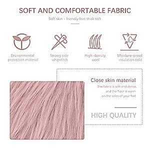 Nuxn 40 x 50cm Heart Shape Faux Sheepskin Rug Soft Long Plush Fluffy Shaggy Carpet Area Mats Rugs Bedroom Sofa Decorative Floor Carpet