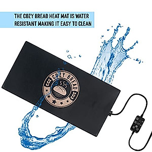 Cozy Bread™ Warming Mat | Thermostat Controlled Portable Bread Proofer (10" x 21") | Love What You Bake - Proof Dough, Keep Baked Goods Warm, Fermentation
