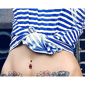 Purple Claw Set 6MM and 10MM Round CZ Stone 925 Sterling Silver Double Side Belly Button Ring Jewelry