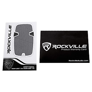 Rockville RAM12BT 12" 600W Rechargeable PA Speaker with Bluetooth, Deep Bass, Includes 2 Wireless Mics, TWS Linking, USB/SD Inputs, - Perfect for Mobile DJ and Musicians, Small Venues, Events
