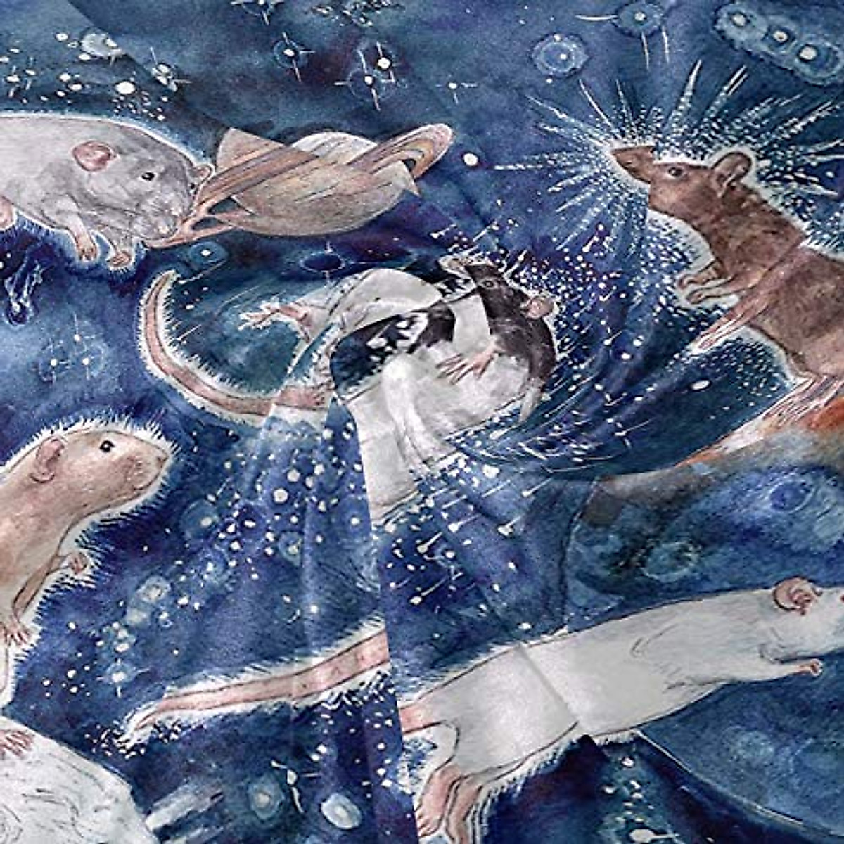 Rats are Stars Spelled Backwards Throw Blanket Soft Warm Cozy Bed Couch Lightweight Polyester Microfiber Size 50" W x 60" L for Kids Women Boy