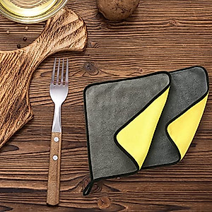 ALAB Multi-Purpose Absorbent Microfiber Cleaning Cloth, Pack of 6, Size:11.5 x11.5 for Car, Countertops, Dining Table, 11.5inch x 11.5inch
