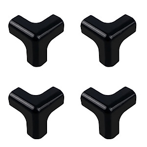 Smalibal 4Pcs Corner Guards, Furniture Edge Protector Cushions, Safety Guards for Babies, Kids, Children Proofing Corner Protectors Guards for Table, Desk, Crib, Fireplace, Corners & Edges Black