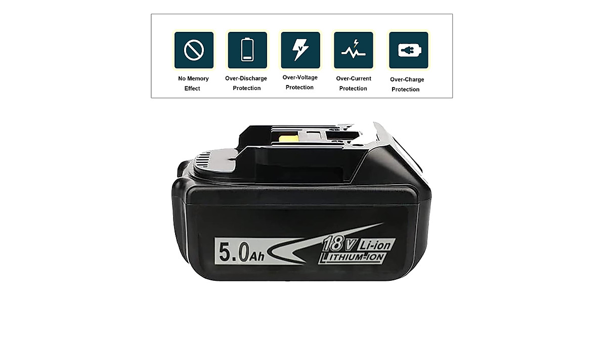 DEWQKI 18V 5.5Ah Battery for Makita Tools - 2 Pack