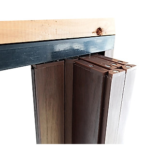 CCBOYSHARDWARE 36X96in Accordion Door,Interior Folding Doors for Closet Includes Hardware and Lock,Brown