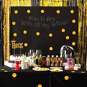Miss to Mrs Classy & Sassy Bachelorette Black Glitter Banner - Bachelorette Party Decorations, Favors and Supplies