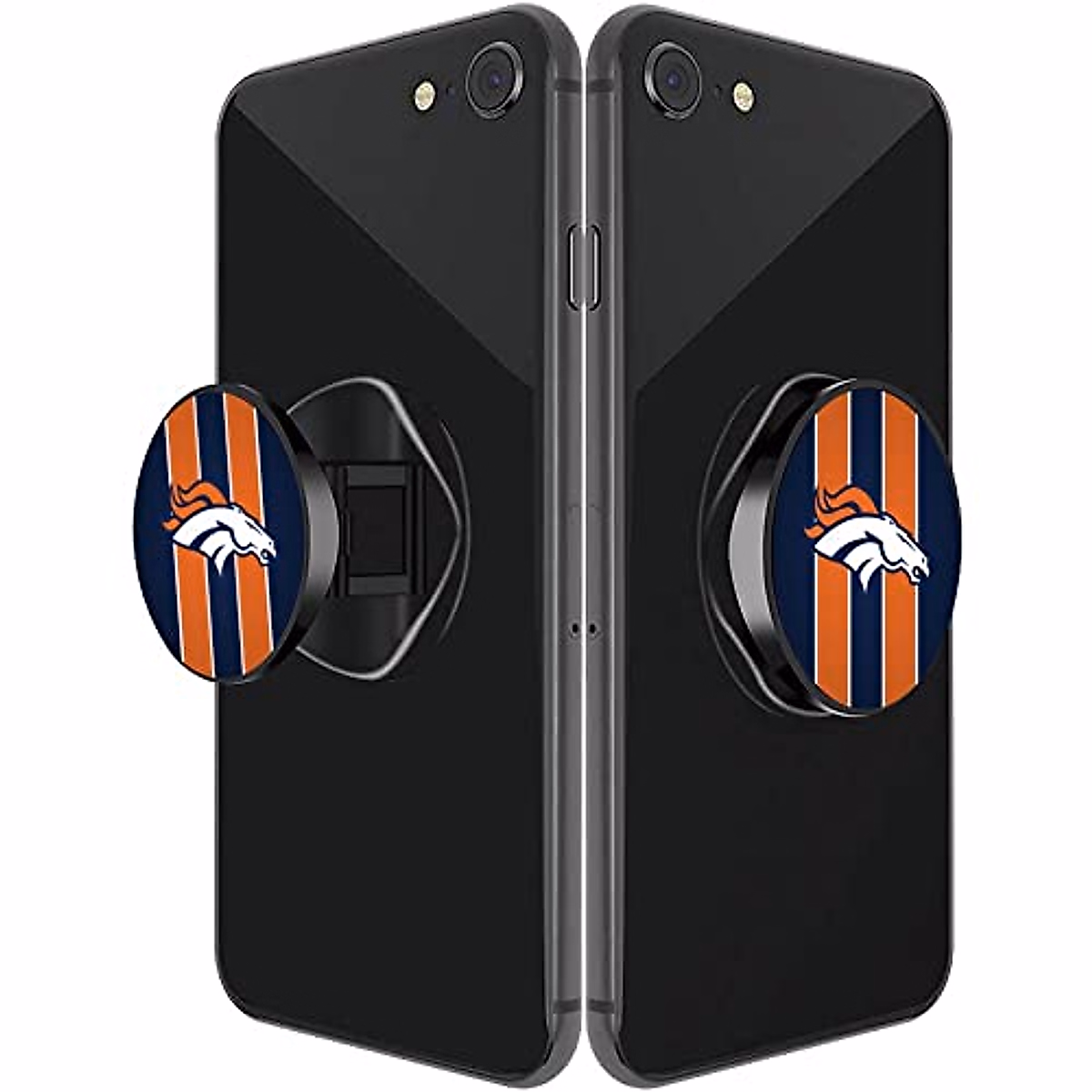 MIULHPA (3 Pack) Multifunction Football Team Cell Phone Stand Holder and Grip. Foldable Phone Kickstand Mount Compatible for Smartphones (Orange Blue Design)