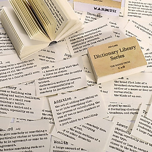 800pcs Vintage Scrapbook Paper, Mini Dictionary Scrapbooking Paper for Journaling Supplies, Decorative Craft Paper for Junk Journal