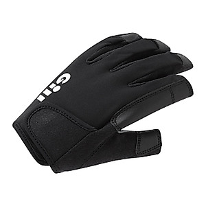 Gill Championship Sailing Gloves - Long Fingers with Exposed Finger and Thumb - Dura-Grip Fabric 50+ UV Sun Protection & Water Repellent