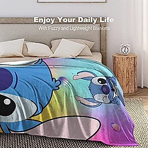 Stitch Blanket Cartoon Throw Blanket,Cozy Soft Plush Fuzzy Fleece Blanket Gift for Kids Adults 40x50 inch