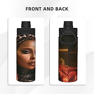 HIKTIEK Mary J Musics Blige Stainless Steel Insulated Tumbler Sports Water Bottle Hot and Cold Travel Cup 18oz