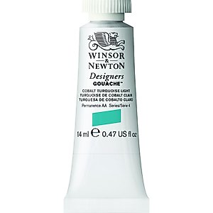 Winsor & Newton Designer's Gouache, 14 ml (0.47oz) tube, Cobalt Turquoise Light