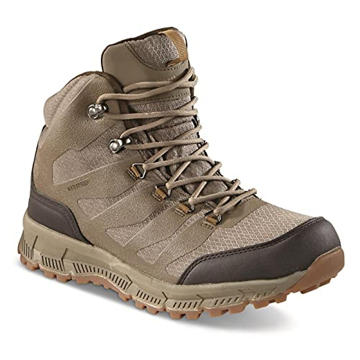 Northside Mens Hargrove Mid Waterproof Hiking Boot - Ripstop Nylon Upper Toe and Heel Reinforcements Rubber Traction Outsole Hiking Boots for Men