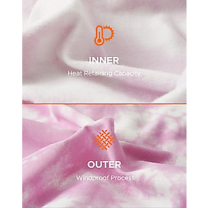 INNERSY Girls Thermal Underwear Lightweight Long Base Layer Sets 1 Pack(Small, Purple Tie Dye)