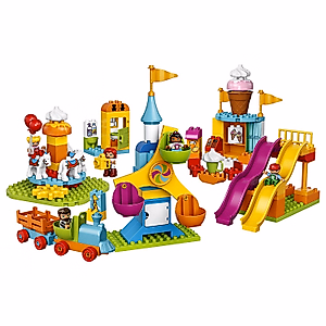 LEGO DUPLO Town Big Fair 10840 Role Play and Learning Building Blocks Set for Toddlers Including a Ferris Wheel, Carousel, and Amusement Park (106 pieces)