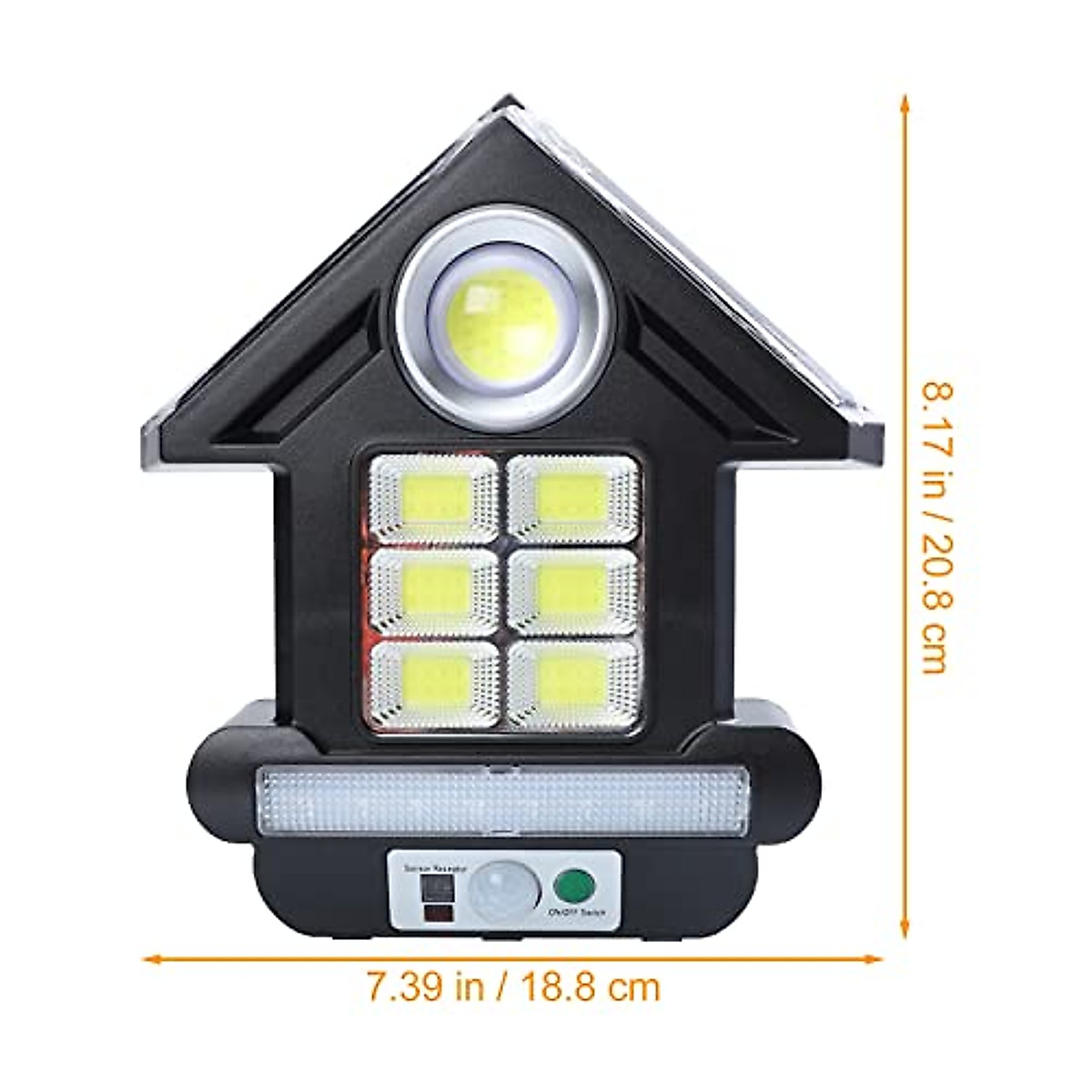 ibasenice 1 Set of Solar Sensor Wall Lamp Outdoor Street Garden Lighting Lamp for Home