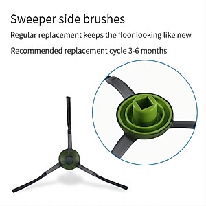 Szxtdzsw Compatible with Ecovacs Deebot X1 Omni,X1 TURBO,X1 Plus Robotic Vacuum Cleaners Replacement Part Kit-1 main brush, 5 dust bags, 4 mop cloth pads, 2 HEPA filters, 6 side brushes