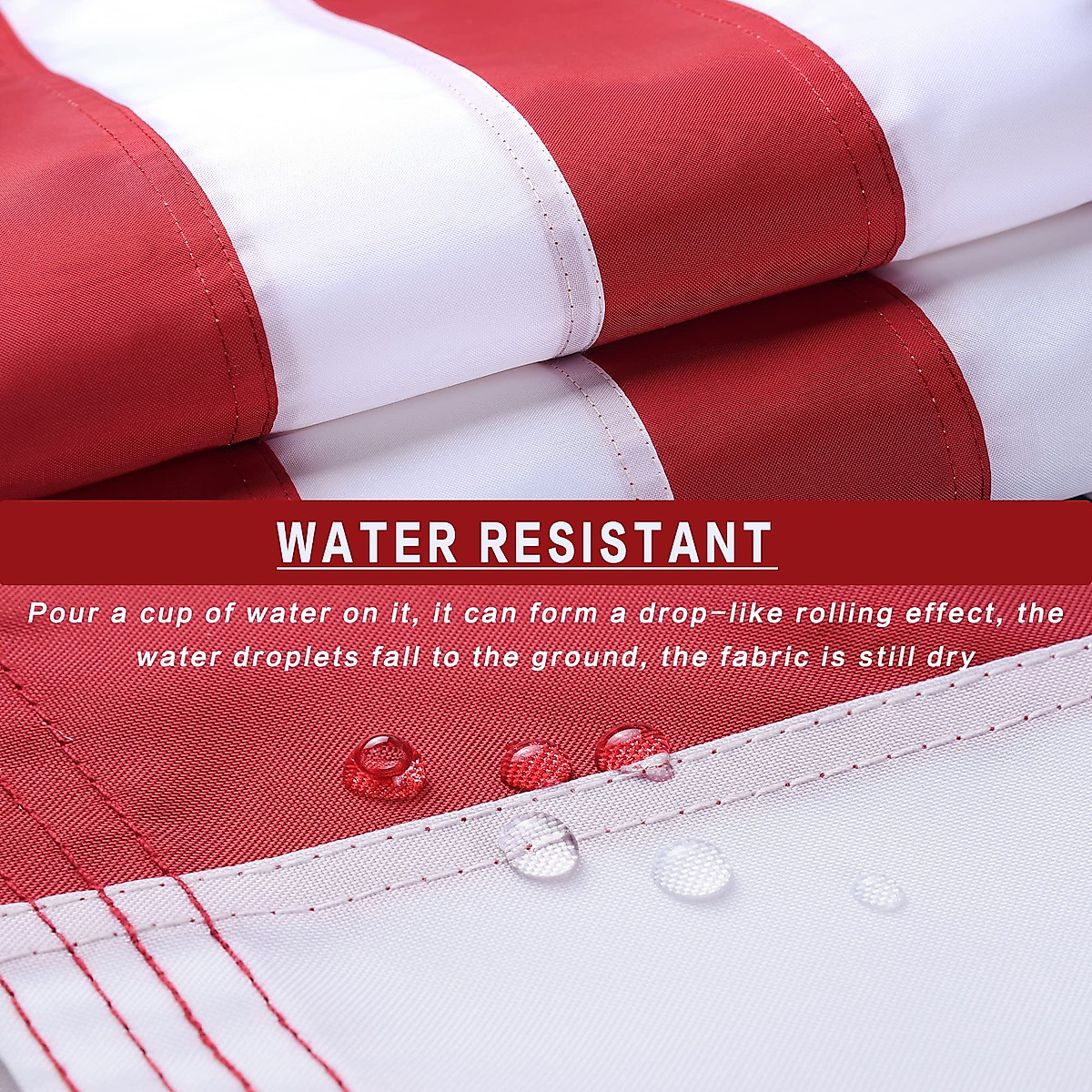 VICDRIA American Flag 8x12 Outside, US Flags for Outdoor Indoor, Heavy Duty Durable, Deluxe Embroidered Stars, Brass Grommets, Sewn Stripes, Vivid Color, Fade Resistant and waterproof