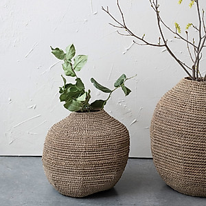 Creative Co-Op Decorative Handwoven Rattan Basket, Natural