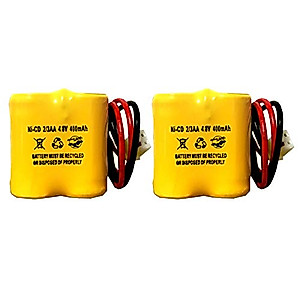 MK Power MH29673 4.8v 400mAh Battery Replacement Exit Sign Emergency Light NiCad BST Battery D-2/3AA400MAH Lithonia BL93NC484 Nickel Cadmium