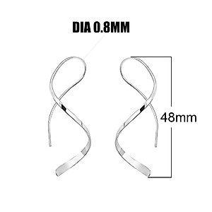 Silver Wire Chic Hoop Earrings for Women Girls