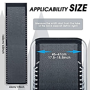 6 Pieces Gravity Chair Set, Gravity Chair Fabric, Gravity Chair Tray, Replacement Bungee Cord Trays for Carrying Cellphone, Snack, Water, Black Recliner Mesh Canvas Elastic Bungee Cord