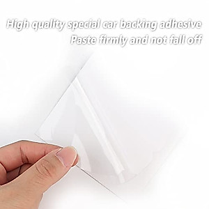 NHHC 8PCS Car Door Handle Cup Scratch Protector Stickers,Non-Marking TPU Carbon Fiber Texture Door Bowl Paint Protection Film Universal Automotive Exterior Decor Accessories (Transparent)