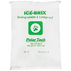 ICE-BRIX Leakproof Cold Packs, 5 1/2" x 4" x 3/4", Food Safe (Case of 96)", White