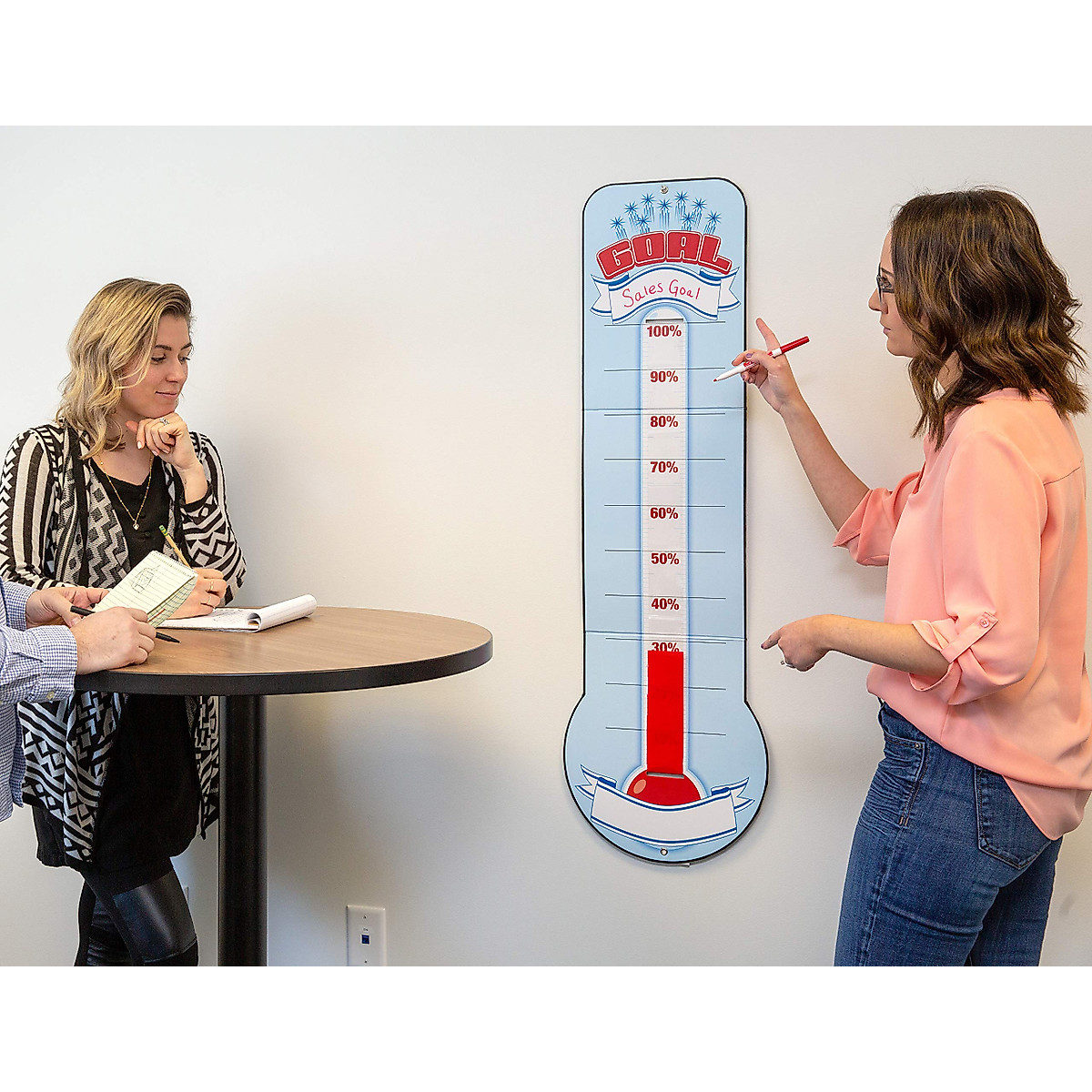 BigMouth Inc. Goal Chart, Goal Setting Thermometer for Classroom & Office Decor, 48” x 11”