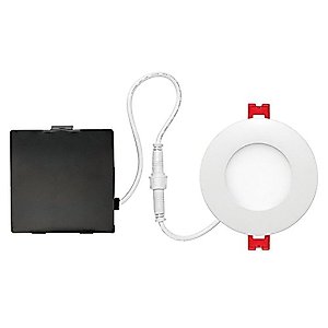 GLOBE ELECTRIC 91205 3" White Integrated recessed kit