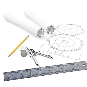 zmr 2 Pack Stainless Steel Machinist Engineer Ruler， Metric British Ruler with 1/10, 1/16, 1/20, 1/32Inch and 0.5mm，0.1cm for Engineering, School, Office, Architect, and Drawing (8Inch/2Pack)