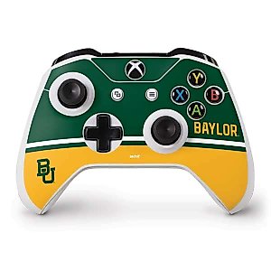 Skinit Decal Gaming Skin Compatible with Xbox One S Controller - Officially Licensed College Baylor Design