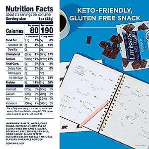 Lorissa's Kitchen Premium Grass-Fed Steak Strips, Original, 2.25 Oz. 1 Count - No Added MSG or Nitrites, Keto Friendly Snacks & Gluten Free, More Tender Than Traditional Beef Jerky