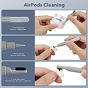 Electronics Cleaner Kit, AGPTEK 6-in-1 Keyboard Cleaning Kit, Multifunctional Electronic Cleaner Tool for Earbuds/Phone/Laptop/PC Monitor/Camera/Watch