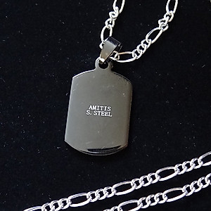 Gunmetal Al Qalam Quran The Pen Vanyakad Necklace Islamic Muslim Gift Islam Chain (18" Chain)