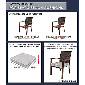 Honeycomb Indoor/Outdoor Cabana Stripe Blue & White Loveseat Bench Cushion: Rounded Corners, Recycled Fiberfill, Weather Resistant, Comfortable and Stylish Patio Cushion: 42" W x 18.5" D x 2.5" T