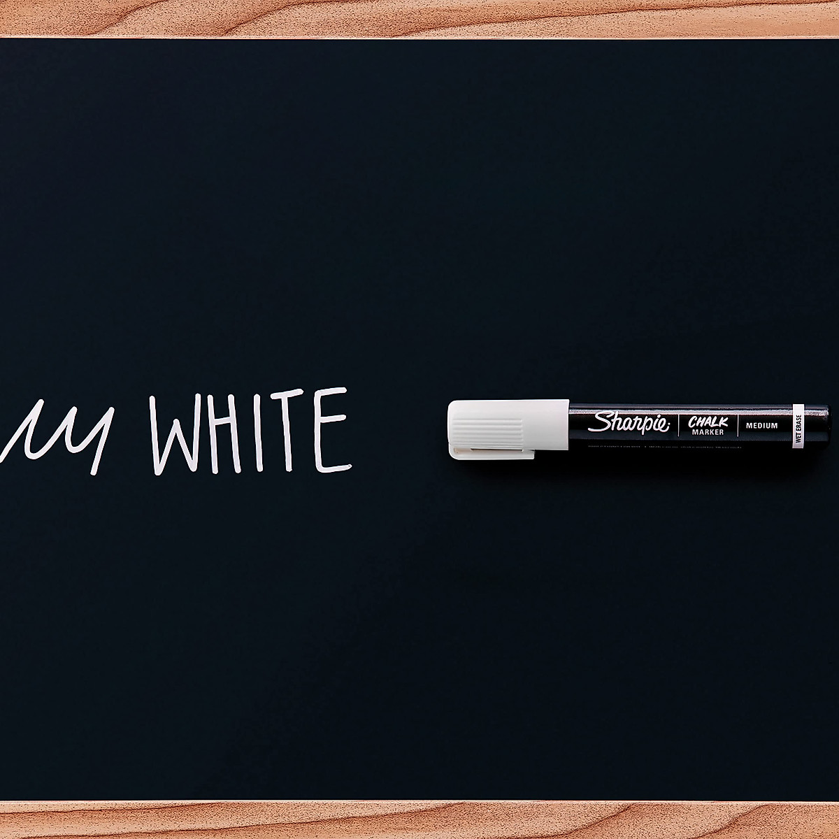 SHARPIE Chalk Marker, Wet Erase Markers, White, 1 Count