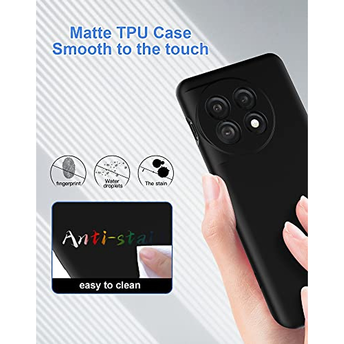 Foluu Silicone Case for OnePlus 11, Liquid Gel Rubber Bumper Case with Soft Microfiber Lining Cushion Slim Hard Shell Shockproof Protective Cover for OnePlus 11 5G 2023 (Black)