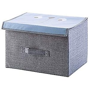 ZyHMW Home Carto On Wardrobe Bin Household Toy Boxes Cloth Folding Box Clothing Store C Ontent Box (Color: Pink, Size : 13.8 X 9.4 X 9.4 in) (Color : Blue, Size : 13.8 x 9.4 x 9.4 in)