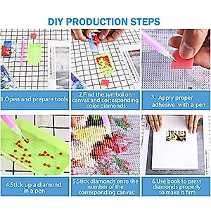 Eitseued Diamond Painting Halloween Jack and Sally,Nightmare Before Christmas Cross Stitch Diamond Kit Arts Craft Home Decor Festival Gift,12x16 inch