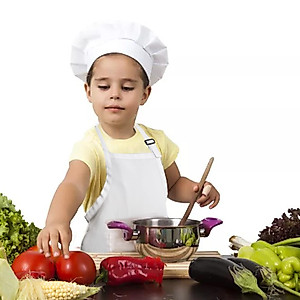 DEAYOU 12 Pack Children Apron Adjustable, White Child Apron with Pocket, Child Painting Chef Apron, Small Plain Bib Aprons for Girl, Boy, Kids, Youth, Cooking, Baking, Kitchen, Art and Crafts Making