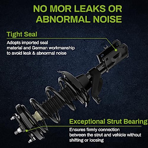 AUTOSAVER88 Full Complete Struts Compatible with Chevy Cobalt 2005-2010, Chevy HHR 2006-2011, Pontiac G5 2007-2009, Pontiac Pursuit 2005-2006, Front & Rear Shock Coil Spring Assembly