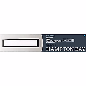 Hampton Bay Lighting Woodbury 24.5 in. Matte Black LED Vanity Light Bar, IQP1381L-4/BK