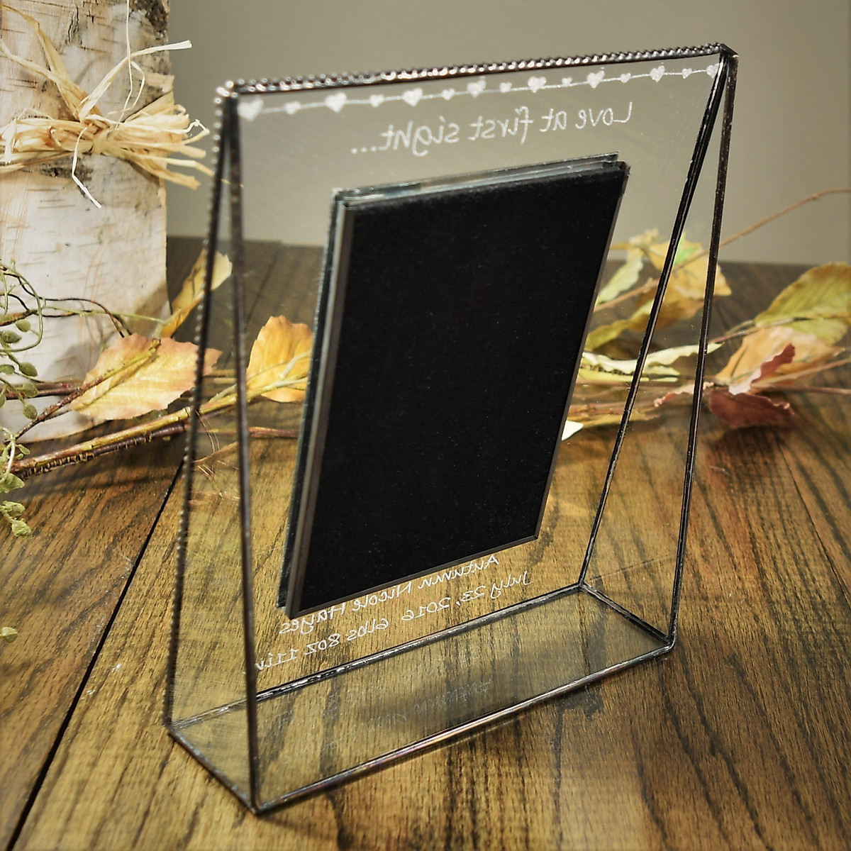 Baby Picture Frame Personalized Gift for New Mom and Dad 4x6 Photo Engraved Glass Keepsake Nursery Décor Pic 319 EP558 (4x6 vertical)