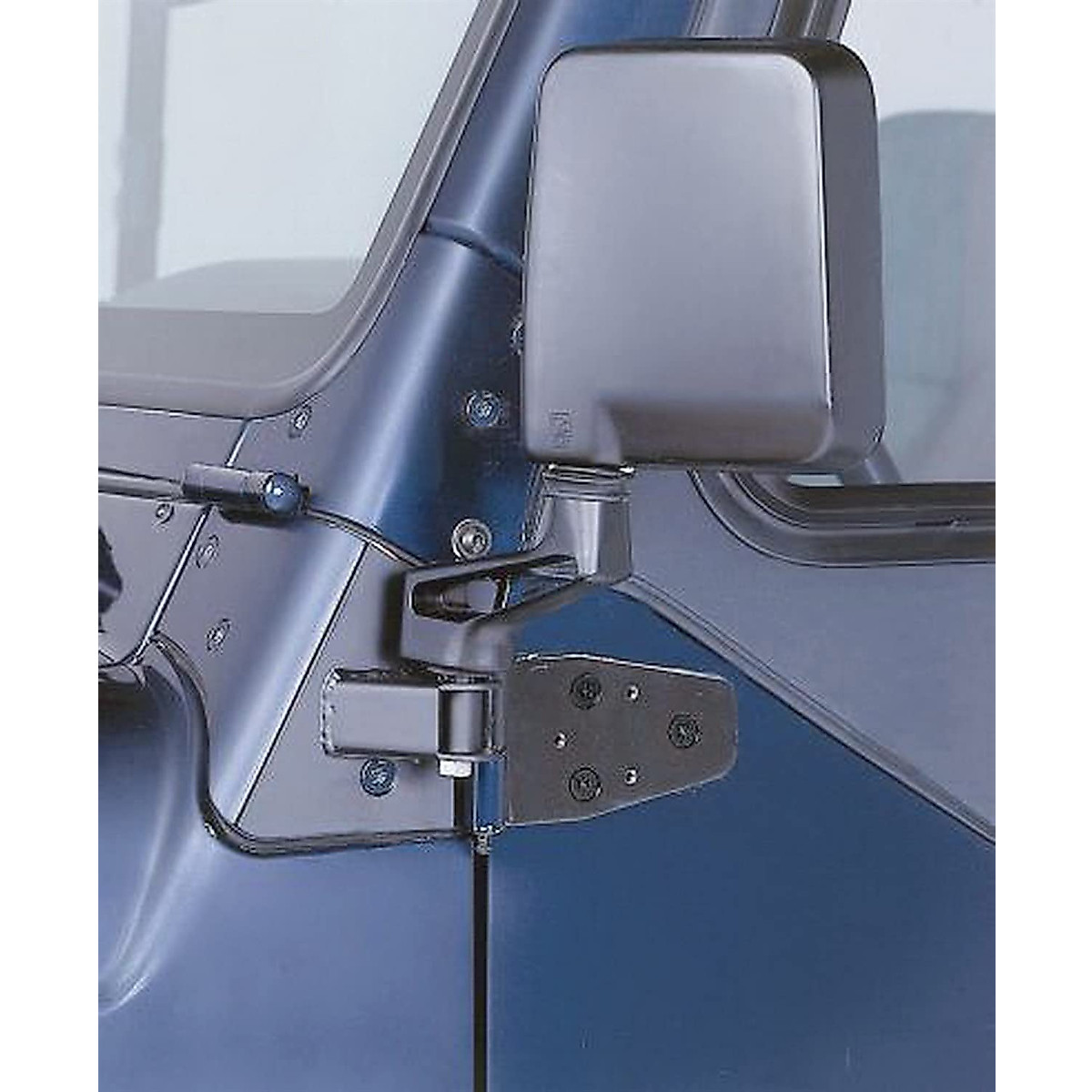 Rampage Mirror Relocation Bracket | Pair, Black | 8685 | Fits 1986 - 1995 Jeep Wrangler YJ