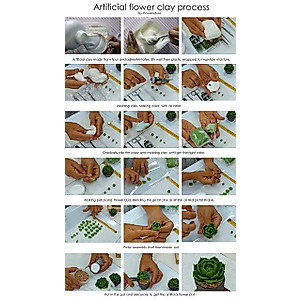 6 Miniatures Flower Garden Artificial Clay Pots Size s Scale 1:12