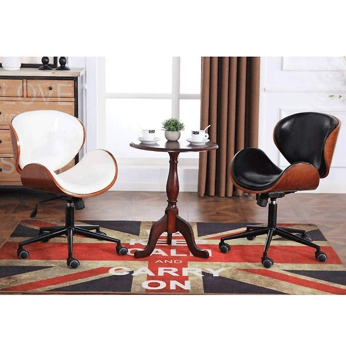 Computer Chair, Office Chair - Executive Office Chair Desk Task Computer Chair Swivel High Back Chair with Ergonomic Adjustable Lumbar Support (Color : D)